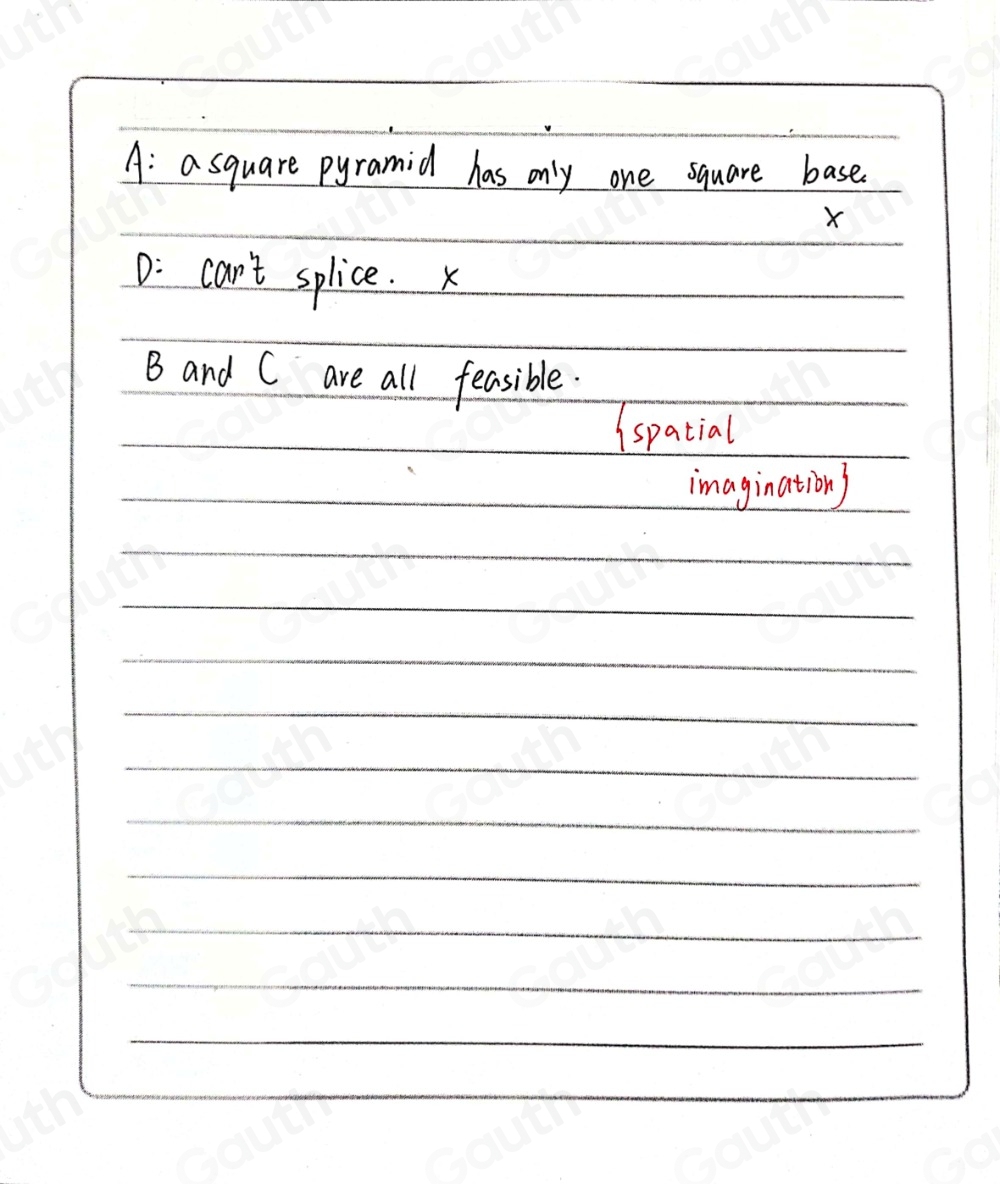 Solved: 2. 1. Which diagram represents the net of a square pyramid ...