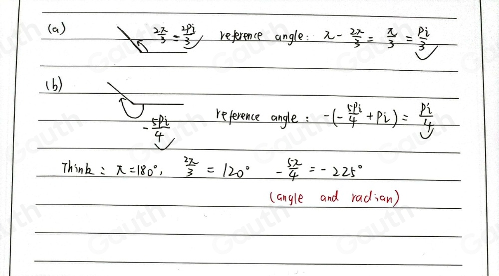 Solved: ④ Draw a rotation diagram for each of the following radian ...